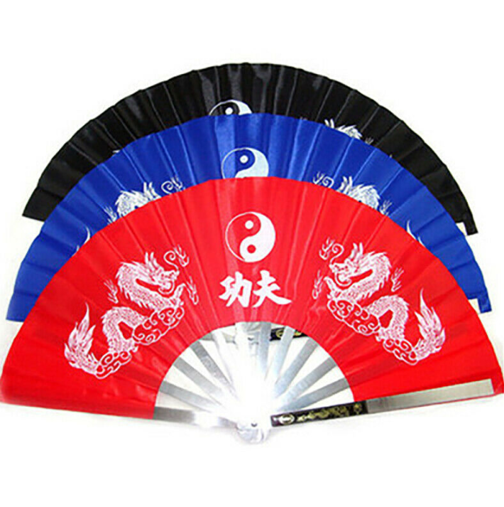 Satin Tai Chi Fan - Steel